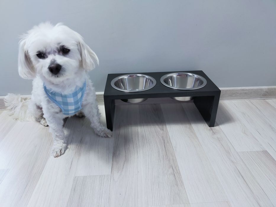 Bufet bar stojak z miskami dla psa kota Jordanów • OLX.pl