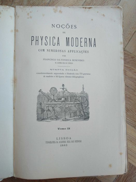Livro: Francisco da Fonseca Benevides “Noções de physica moderna ...