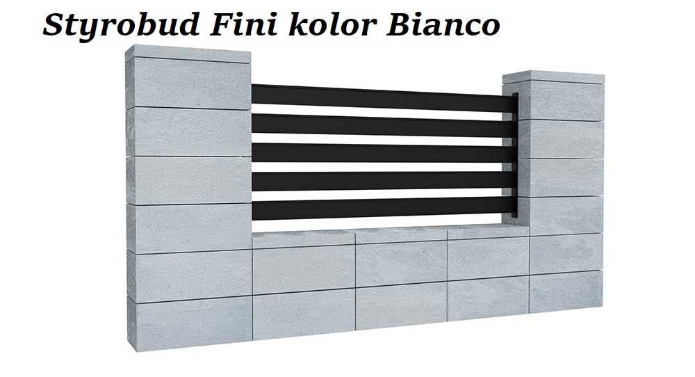 Pustak bloczek gładki STYROBUD FINI ogrodzenie modułowe BIANCO BIAŁE Sokołów Małopolski • OLX.pl