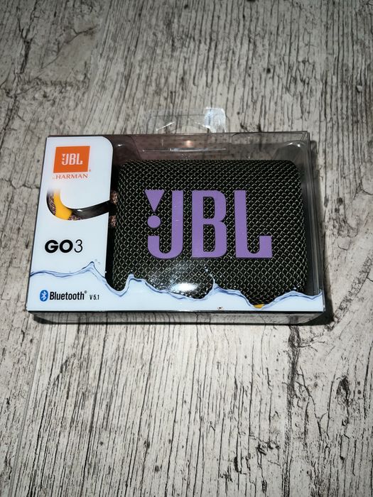 Głośnik bluetooth JBL GO3 - Zielony z fioletowym logo - ! NOWY ...
