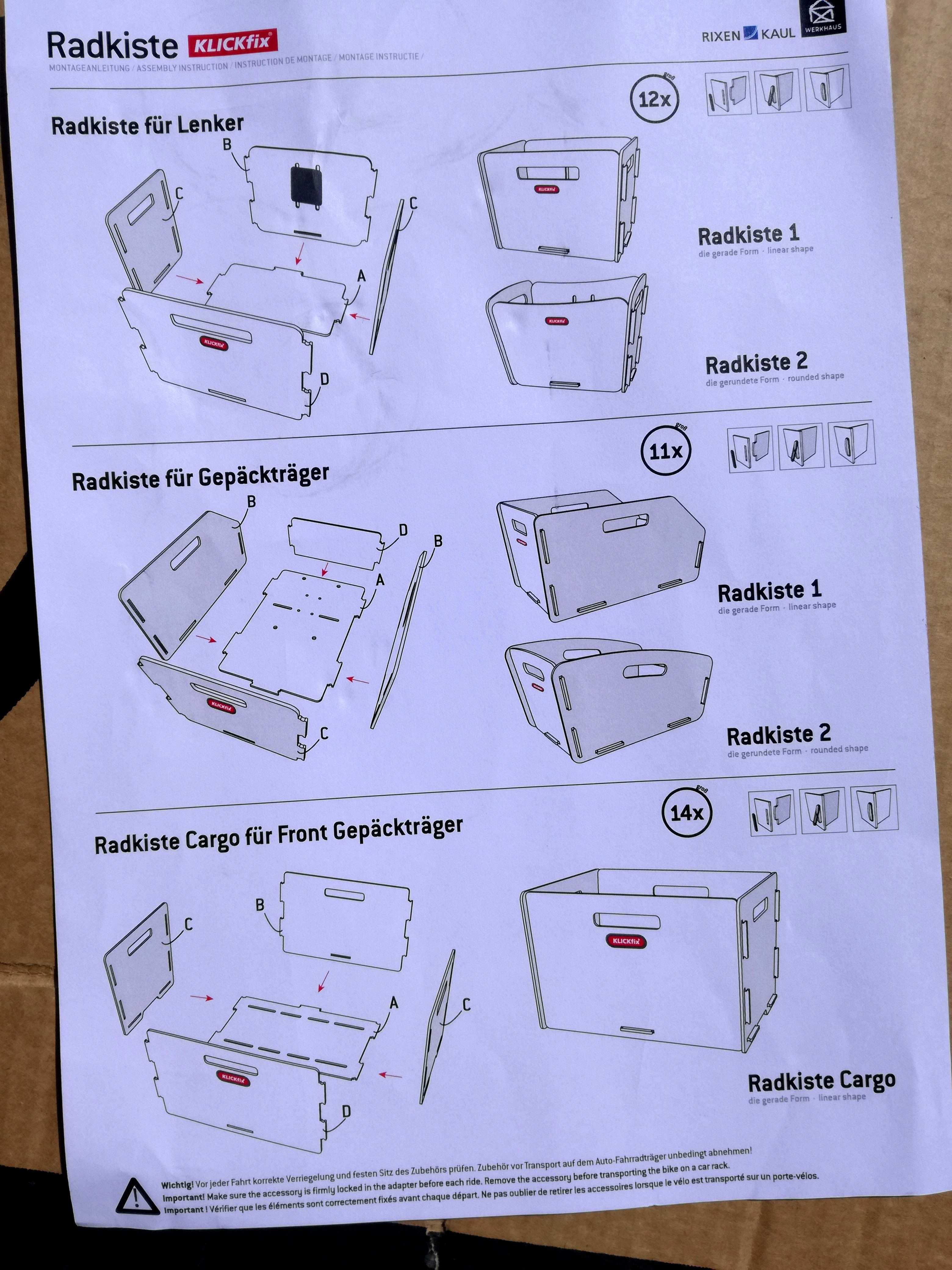 BOX ROWEROWY KOSZ KlickFix Radkiste Cargo Basket with Clip 2021 ... BOX ROWEROWY KOSZ KlickFix Radkiste Cargo Basket with Clip 2021 ...