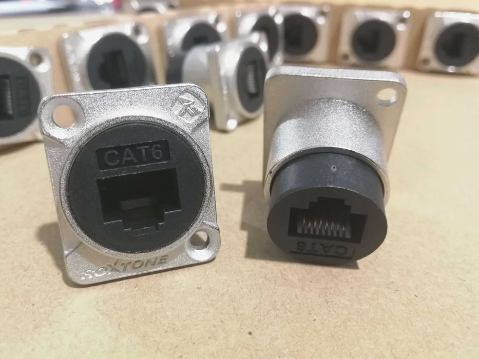 Roxtone RAE8FD-C6 gniazdo RJ45 CAT 6 UTP złącze panelowe LAN 10szt Gostyń • OLX.pl