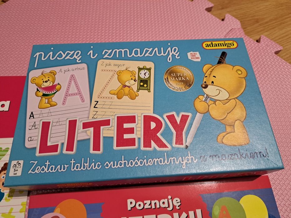 Piszę i Zmazuję Litery Nauka Alfabetu Tablice Suchościeralne 5+ Adamig ...