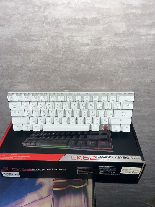 Клавіатура механічна Motospeed ck62 red switch 60%: 1 200 грн ...