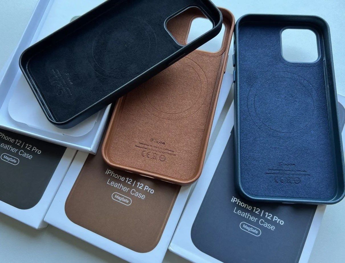 Чехол на iPhone 12/12 Pro шкіряний кожаный, 14 MagSafe Айфон про макс ...