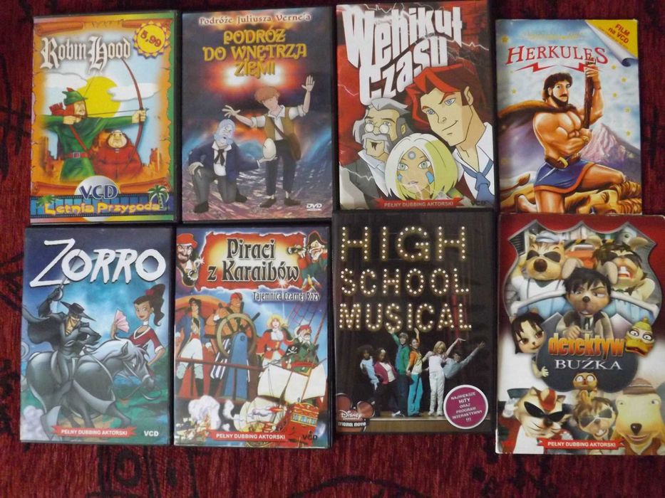 Piraci, zorro, robin Verne, herkules zestaw bajek klasyka filmy Boronów ...
