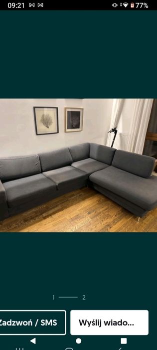 Narożnik fukcja spania 270 na 200 Radzymin • OLX.pl