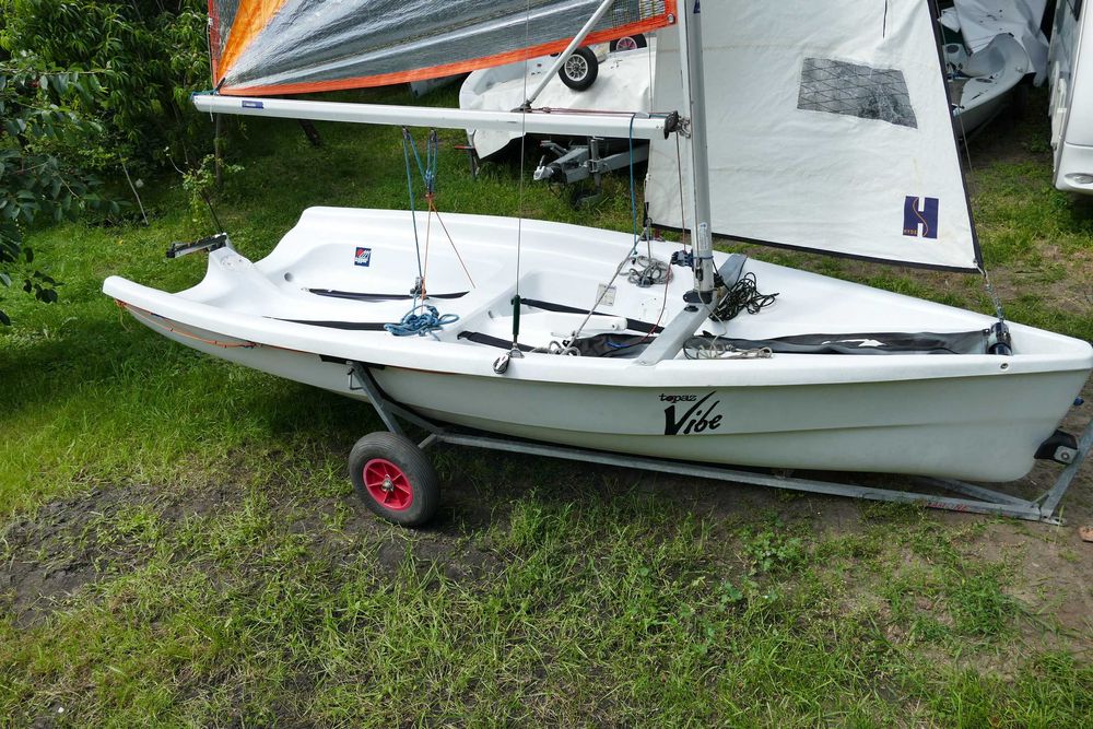 Łódź żaglowa żaglówka Topper Topaz Vibe 3.80m + wózek, 2x grot Toruń ...