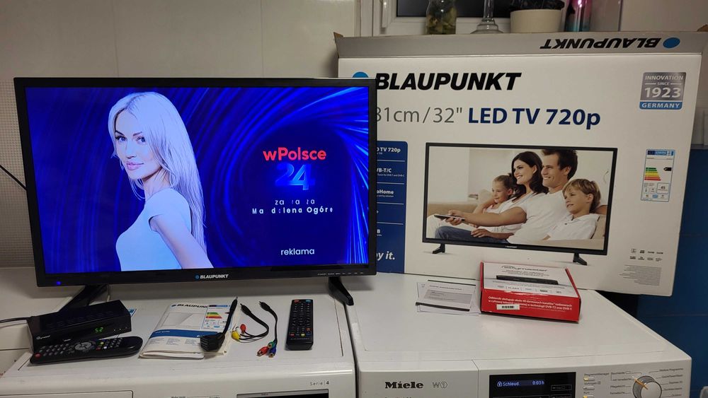 Blaupunkt 32" LED + Tuner DVB-T2 HEVC + kabel HDMI Nowa Sól • OLX.pl