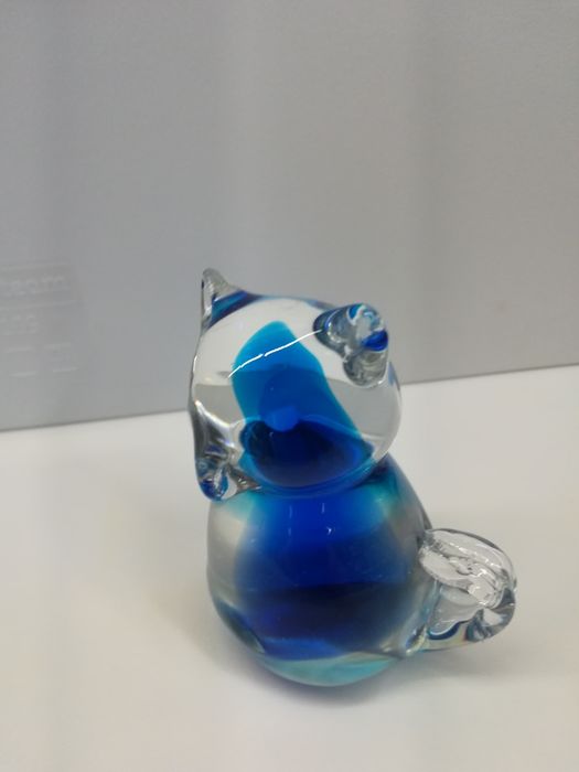 Статуэтка кошка из цветного хрусталя Италия 650 грн