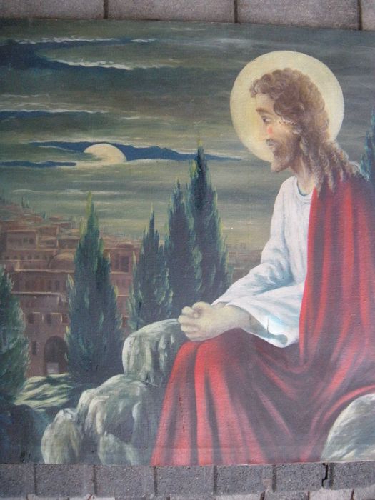 Święty obraz Pan Jezus Chrystus Ogrójcu modlitwa olej płótno Ostrów ...