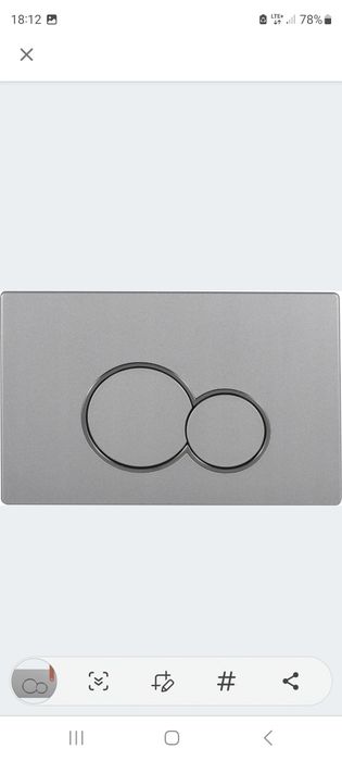 Przycisk Simba chrom mat do stelaża wc Geberit Sigma Duofix UP320 UP72 ...