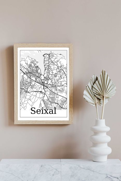 Poster/Mapa de cidades de Portugal- Seixal- Download digital Moita ...