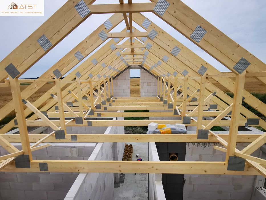 Wiązary Dachowe, Bindry, Konstrukcje Drewniane, Więźba, Montaż Ostrów ...