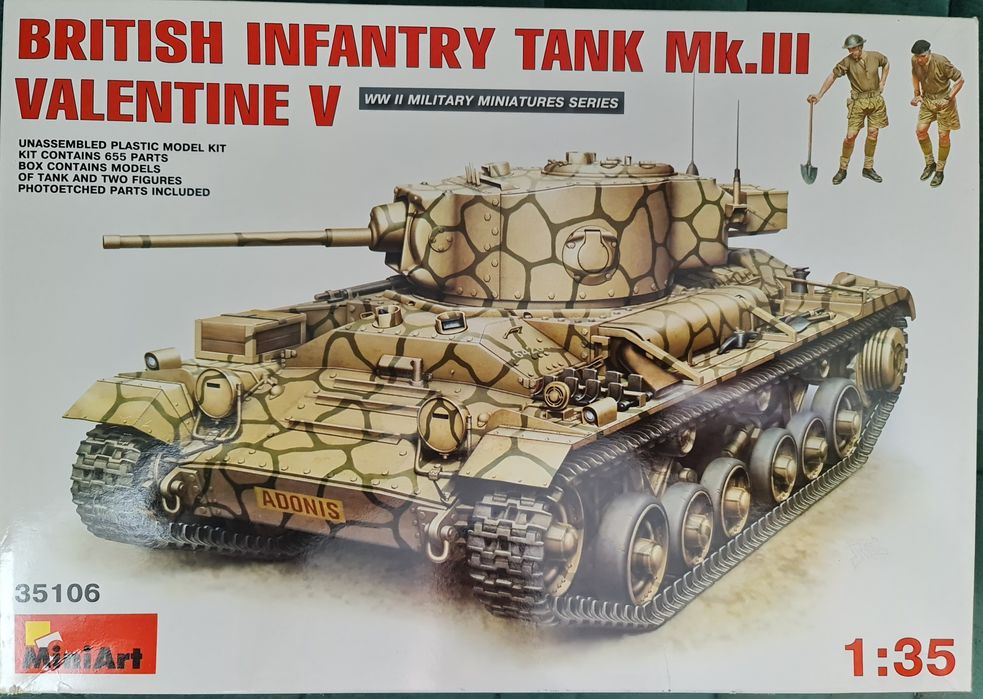 OKAZJA ! Model do sklejania. British Infantry Tank Mk.III Valentine V ...