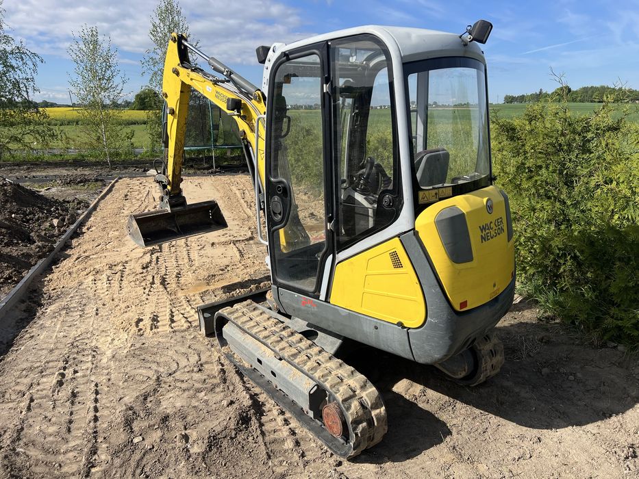 Minikoparka Wacker Neuson ET24 + przyczepa jcb 18 Pomorzany-Kolonia ...