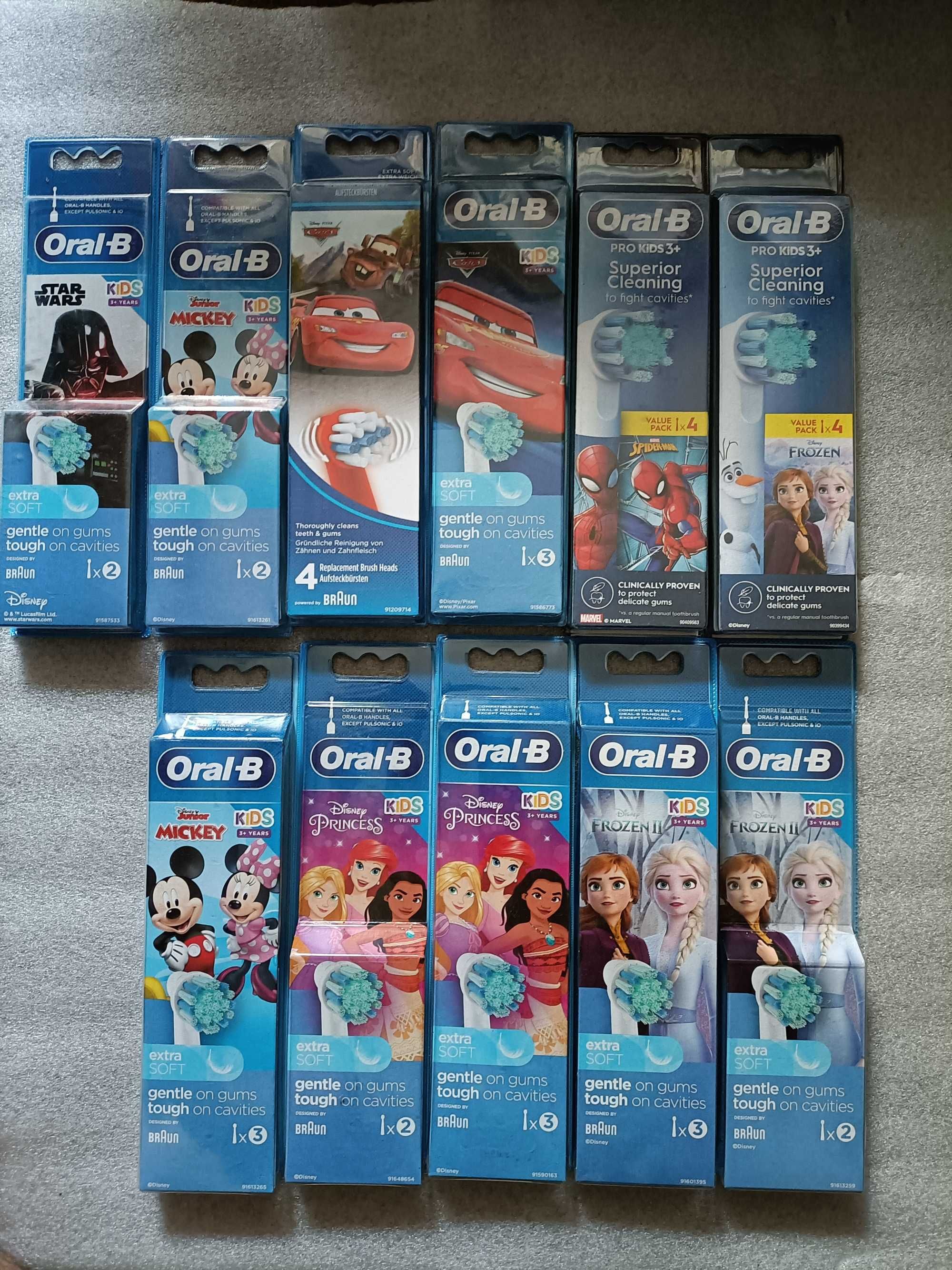 Дитячі змінні насадки на електричні щітки Oral B Braun Орал Б Браун ...