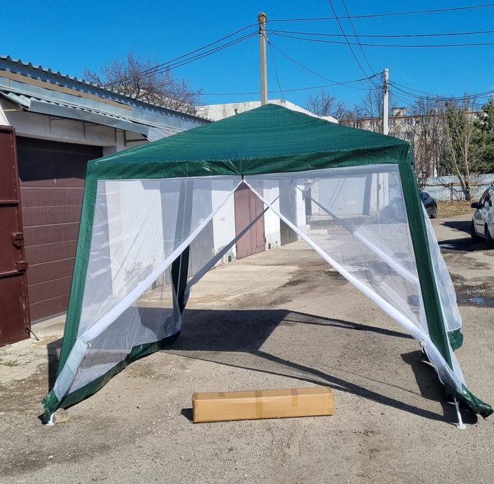 Садовый павильон с москитной сеткой и молниями 3х3м. Шатер с сеткой: 1 ...