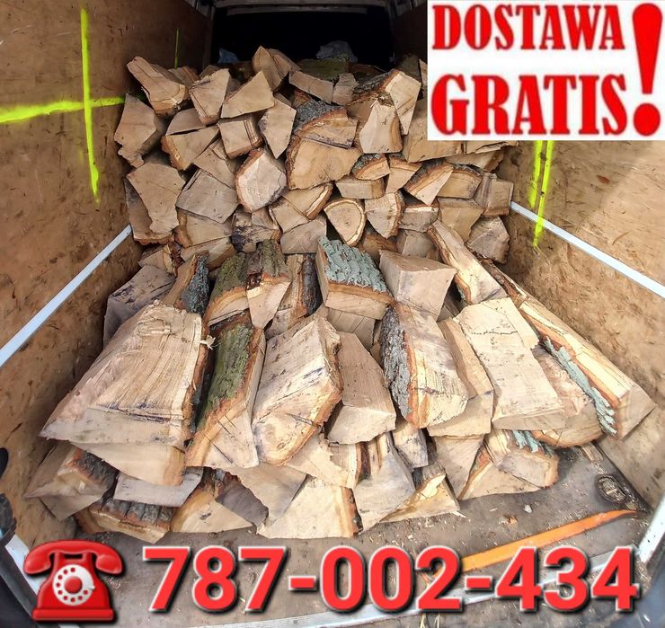 Układane drewno kominkowe opałowe Dąb Buk Wiąz Jesion Brzoza Olcha Sos Stęszew • OLX.pl