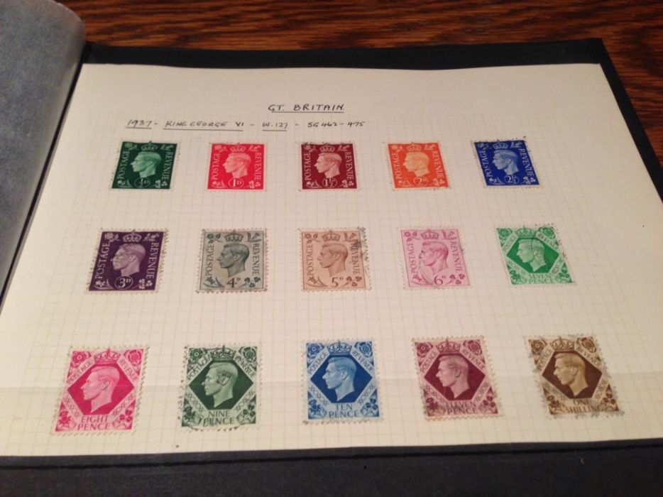 Znaczki Anglia George VI 1937-47r. Cały zestaw 15 szt. Pruszcz Gdański • OLX.pl