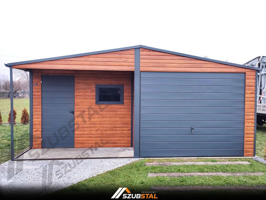 Garaż blaszany 6x5 6x5,80 6x6 PRODUCENT seria Premium Line Gorzów ...