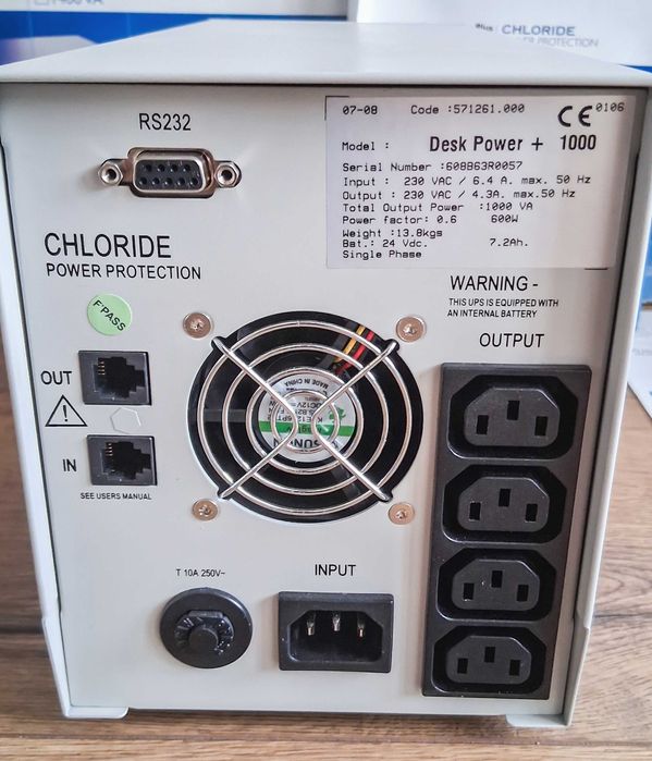 UPS Chloride Desk Power+ 1000VA 600W nowy Częstochowa Tysiąclecie • OLX.pl
