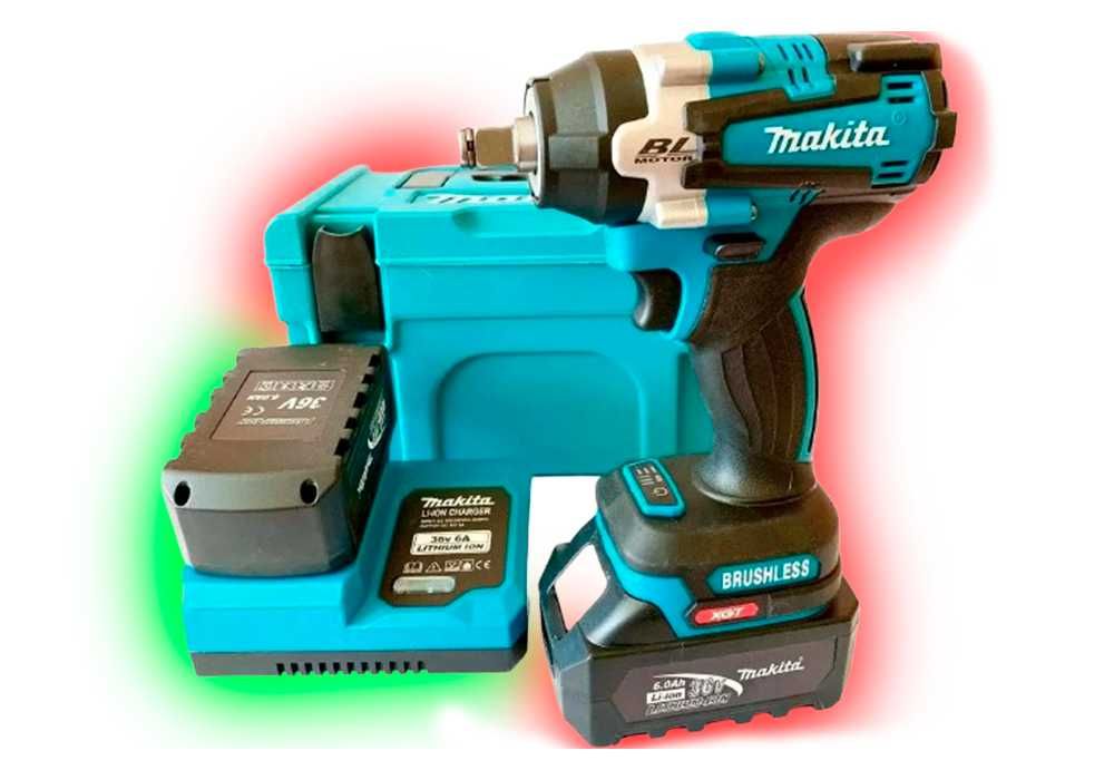 Бесщёточный аккумуляторный гайковерт Makita 36V 5Ah в кейсе + подарок: 1 549 грн ...