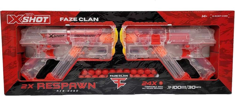 Набір від Zuru: 2 бластера X-Shot Faze Clan Respawn +24 кульки: 1 799 ...