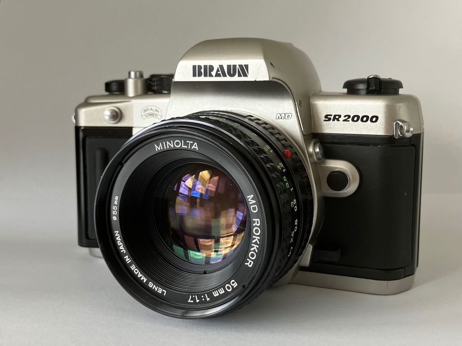 Aparat Braun SR2000 + Minolta MD Rokkor 1.7/50 - doskonały stan Kraków ...