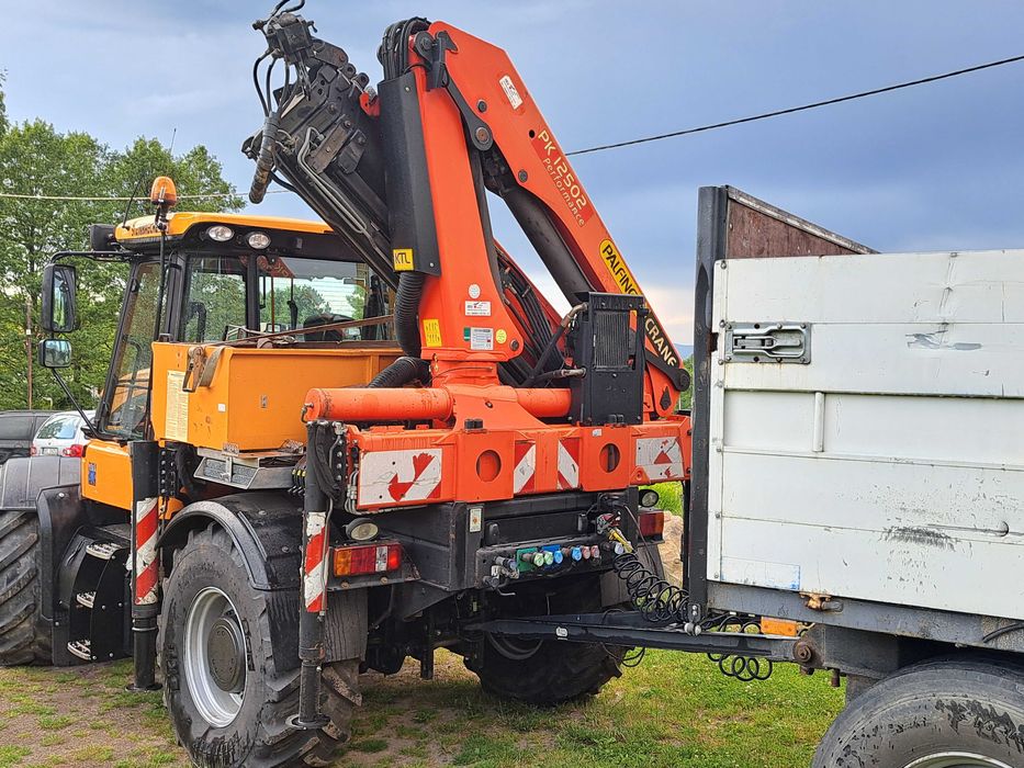 Palfinger Żuraw HDS Crane JCB Fastrac Terenowy JCB 3220 leśny wolnobie ...