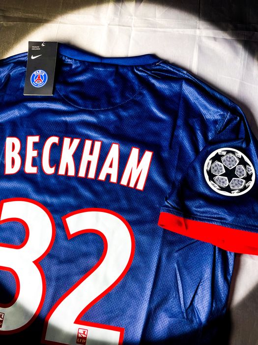 (M) Beckham #32 PSG 2013/14 Granatowa Domowa Koszulka Liga Mistrzów ...