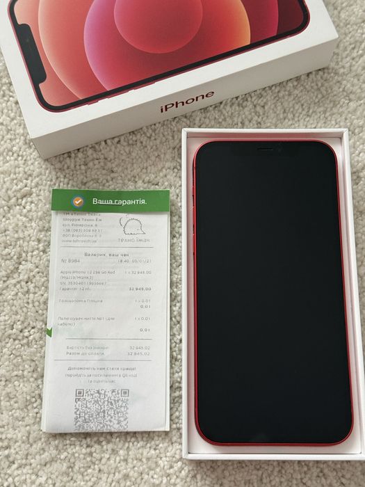 Iphone 12, 256 gb, Product red: 10 224 грн. - Смартфони / мобільні ...