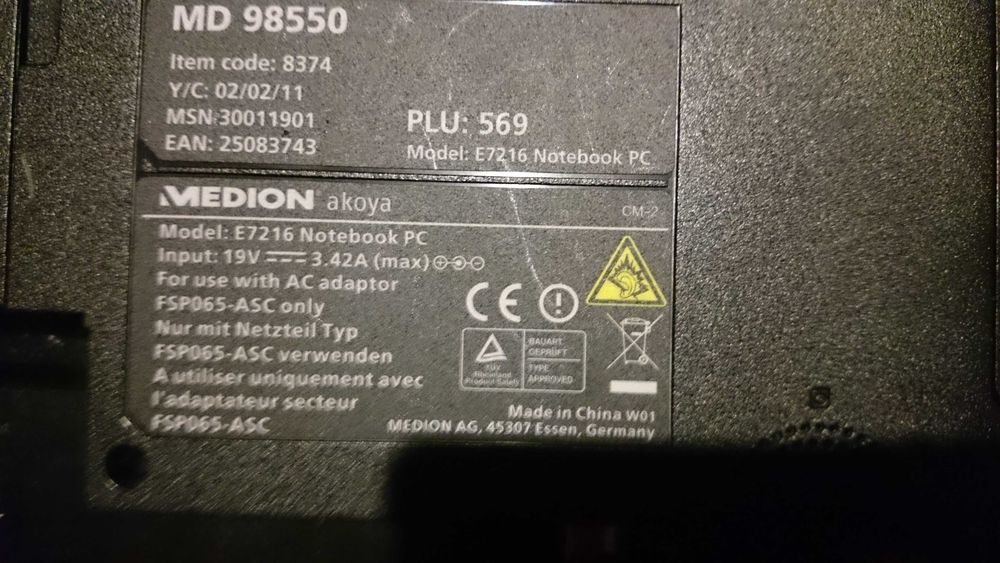 Medion Akoya E7216 Jeżów • OLX.pl