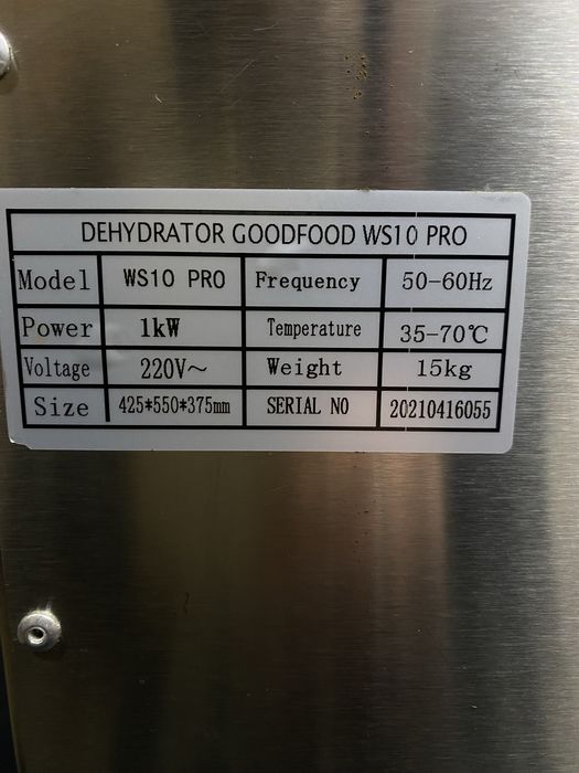Дегидратор GoodFood WS10 Pro: 4 700 грн. - Інша техніка для кухні Одеса ...
