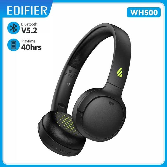 ⇒ Edifier WH500 – это накладные беспроводные нушники с 40ч. звука: 1 ...