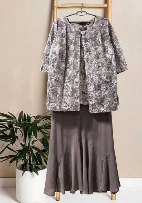 Костюм тройка с юбкой Ann Harvey с ленточной вышивкой большой размер: 1 ...