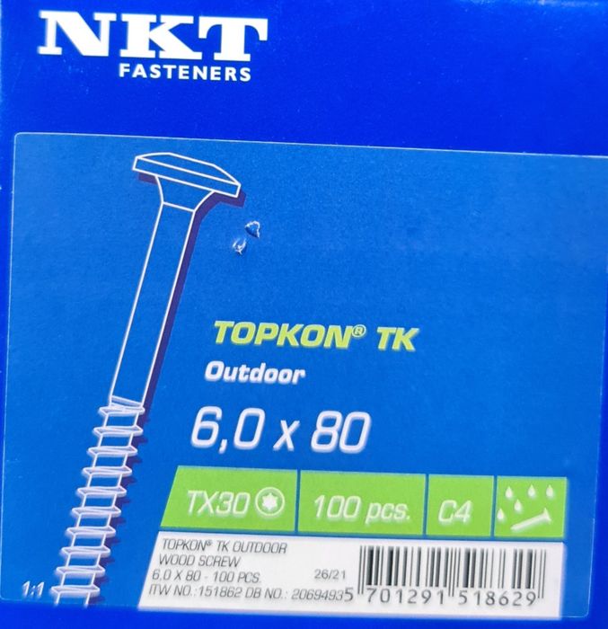 Wkręty do drewna ciesielskie firmy NKT FASTENERS różne rozmiary Byczyna • OLX.pl