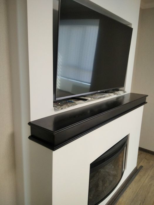 Камин. Полка на камин. Деревянная балка на камин. Каминная полка.: 3 ...