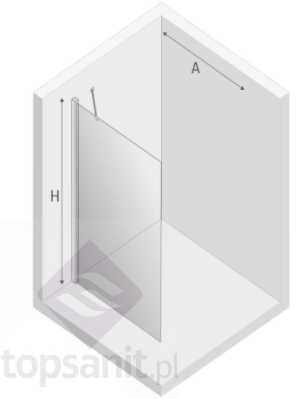 Szyba walk-in ścianka prysznicowa kabina walk-in NOWA 90x190 7mm ...