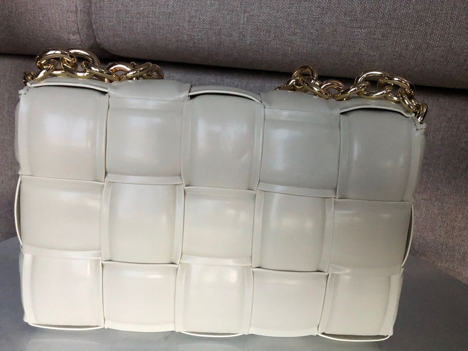 Torebki nowe jasny beż czarny pikowane złoty łańcuch piękne Łódź Widzew ...