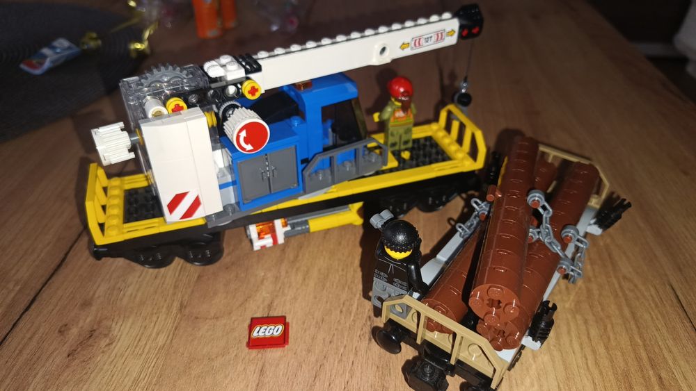 Lego train cargo 60198 dwa wagony plus dwie figurki pociąg unikat kg ...