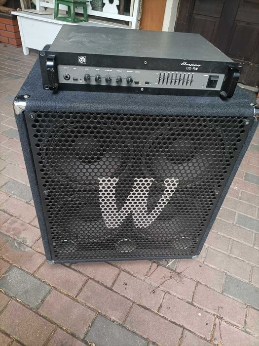 Head basowy Ampeg B2R, 350W / 4Ohm, USA + kolumna Warwick Warszawa ...