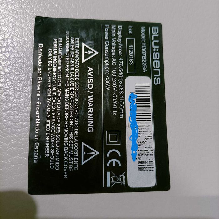 TV de BLUSENS 22" - H307B22BA Rio de Mouro • OLX.pt