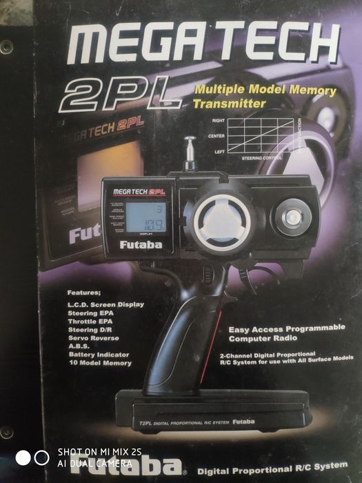 Emissor carro tele comandado Futaba mega tech 2PL rádio controle rc Rio ...