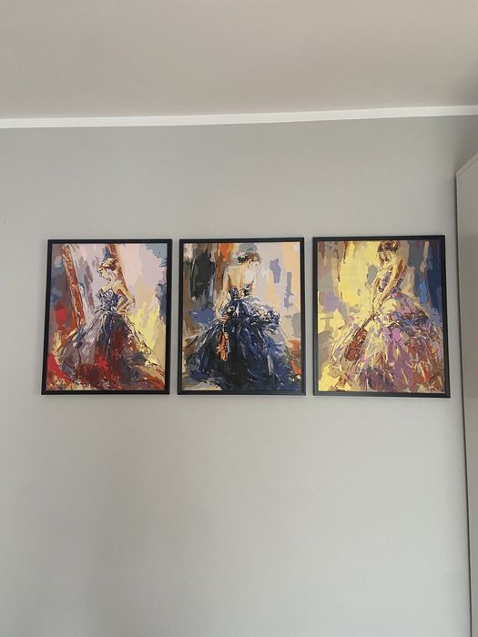 Obrazy własnoręcznie malowane baletnice Dąbrowa Górnicza • OLX.pl