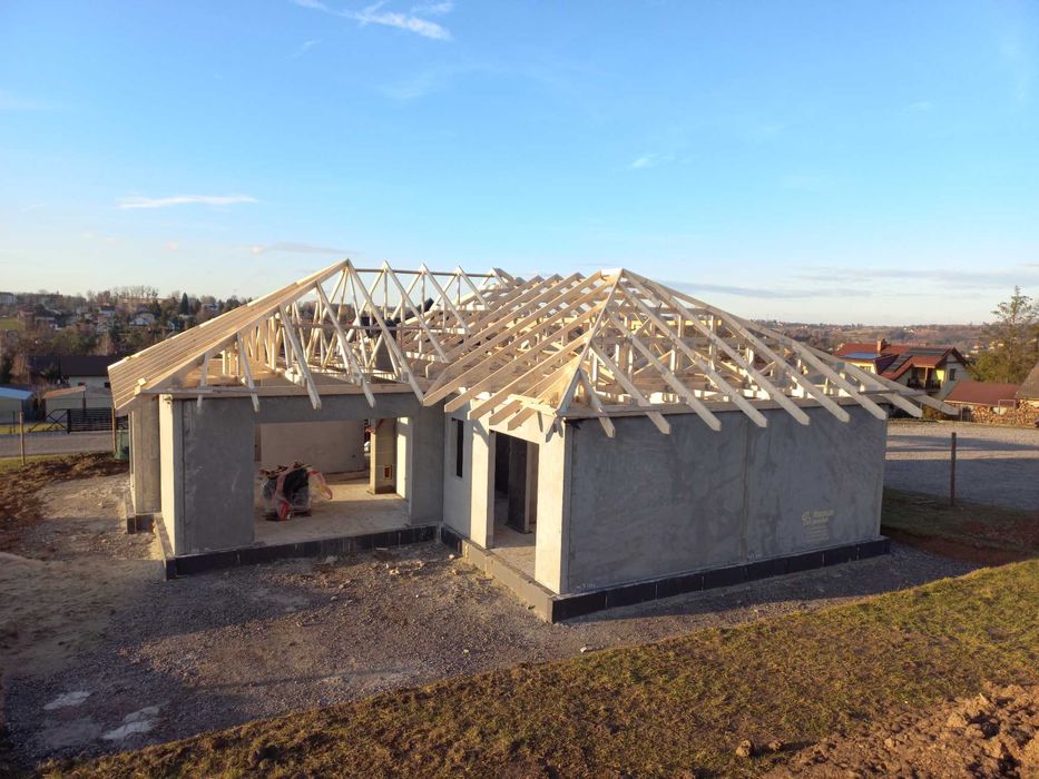 Wiązary kratownice dach prefabrykowany bindry Częstochowa Wyczerpy ...