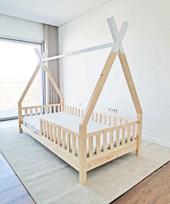 Cama Tipi Com e Sem Grades para Criança (Montessori) Viseu • OLX Portugal