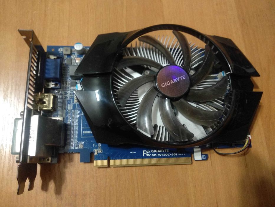 Відеокарта GIGABYTE Radeon 7750 2Gb DDR3: 600 грн. - Комплектуючі та ...