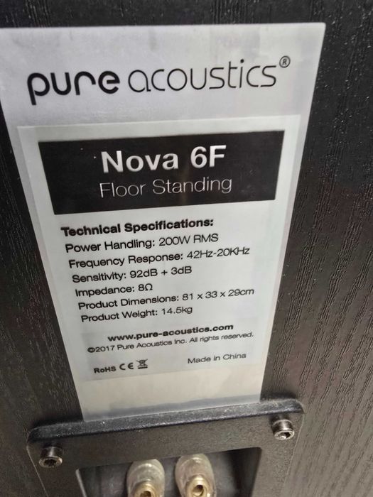 Kolumny głośniki pure acoustics 2 sztuki duże Nova 6F Zielonki • OLX.pl