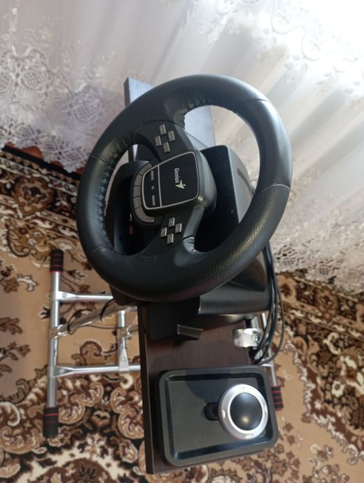 Руль игровой кермо маніпулятор Genius Twin Wheel 900 FF 900° виворіт: 3 ...